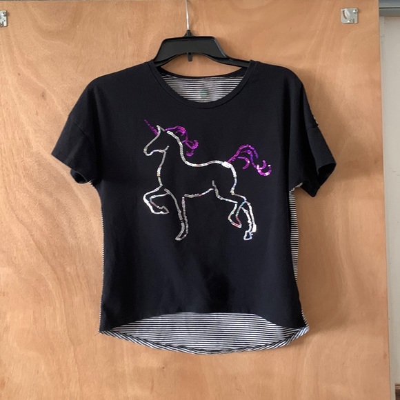 total girl | Shirts & Tops | Unicorn Sequined Shirt | Poshmark